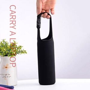 Shusuen Neoprene Glass Water Bottle Sleeve Bottle Cover 16oz - 21oz Insulated Cloth Bottle Protection Case Portable Bottle Cover for Outdoor