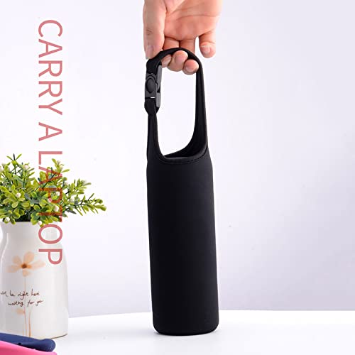 Shusuen Neoprene Glass Water Bottle Sleeve Bottle Cover 16oz - 21oz Insulated Cloth Bottle Protection Case Portable Bottle Cover for Outdoor