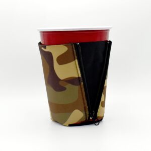 old school camo zipsip adjustable drink holder