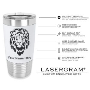 LaserGram 20oz Vacuum Insulated Tumbler Mug, California Republic Bear Flag, Personalized Engraving Included (Silicone Grip, White)