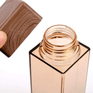 GUSENG Portable Water Bottle Milk Storage Pure Wood Cover Sports Drinking Clear Cup For Home School Office