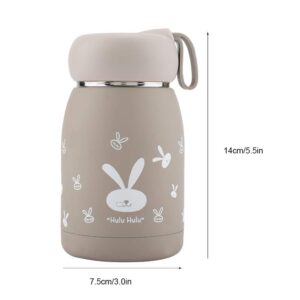 Water Bottle Stainless Steel Cute Rabbit Pattern Vacuum Cup Mug Vacuum Insulated Thermal Hot Cup Coffee Tea Sports Festival Keeping Ice-Cold(Coffee)