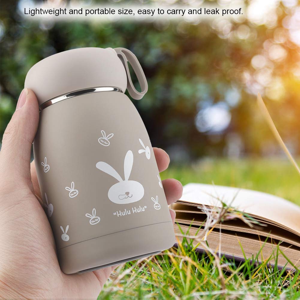 Water Bottle Stainless Steel Cute Rabbit Pattern Vacuum Cup Mug Vacuum Insulated Thermal Hot Cup Coffee Tea Sports Festival Keeping Ice-Cold(Coffee)