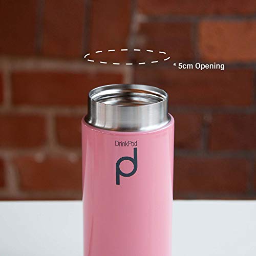 DrinkPod Vacuum Insulated Flask, 300ml, Pink