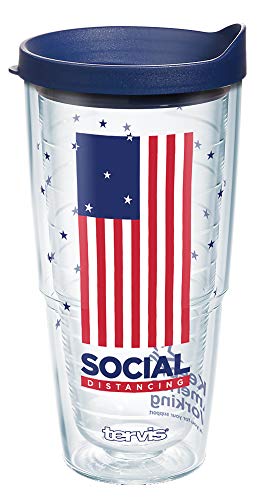 Tervis Social Distancing USA Insulated Tumbler 24oz Clear