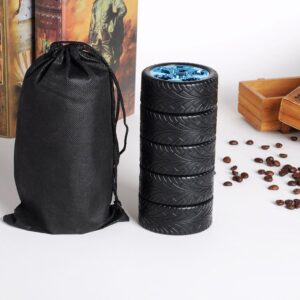 OUOH 320ML My Car Tire Thermos Cups Stainless Coffee Mug Vacuum Silica Gel Bottle Travel Coffee Tea Thermal Insulation Water Bottle (white)