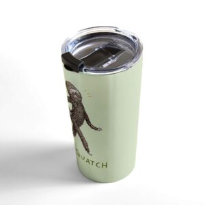 Society6 Sophie Corrigan Sassquatch Stainless Steel Travel Mug, 1 Count (Pack of 1), Green, 20oz