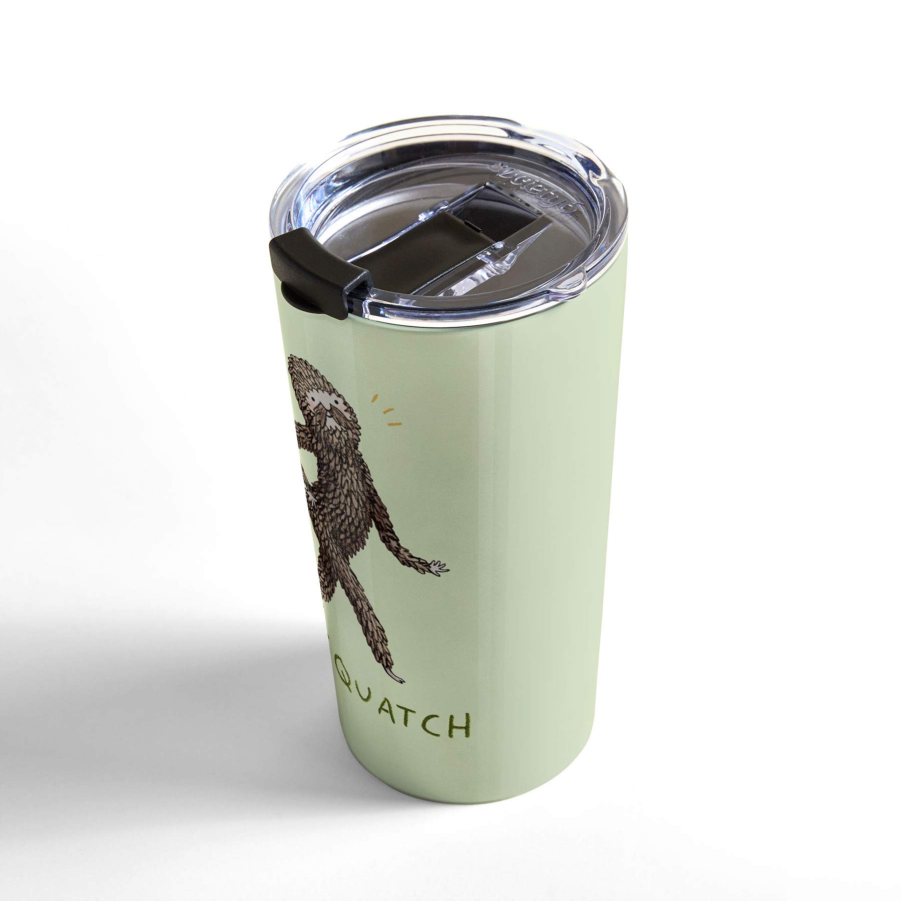 Society6 Sophie Corrigan Sassquatch Stainless Steel Travel Mug, 1 Count (Pack of 1), Green, 20oz