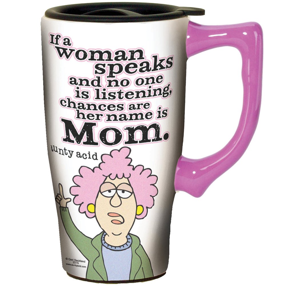 Spoontiques "Mom" Travel Mug, Multicolor