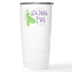 cafepress sweet pea stainless steel travel mug stainless steel travel mug, insulated 20 oz. coffee tumbler