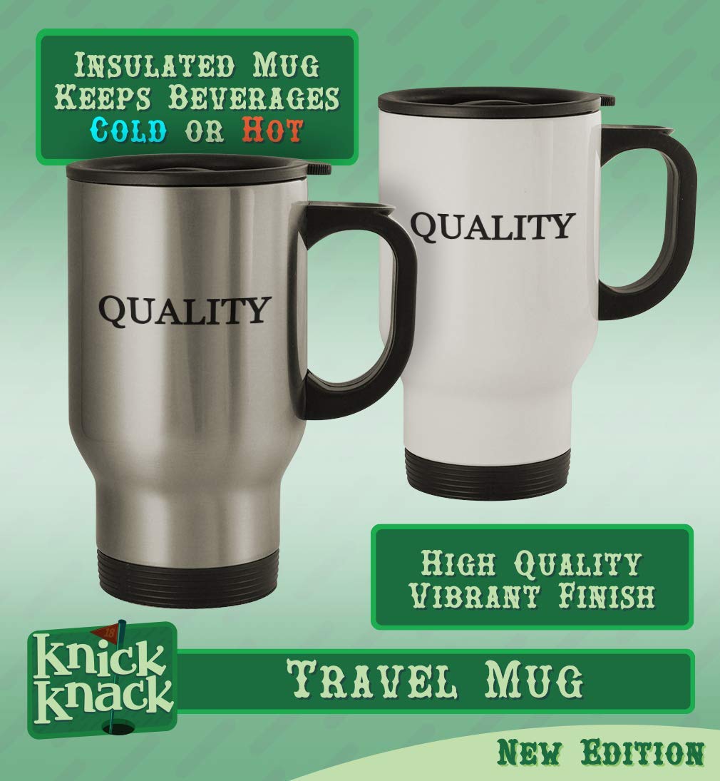 Knick Knack Gifts #comedian - 14oz Stainless Steel Hashtag Travel Coffee Mug, Silver