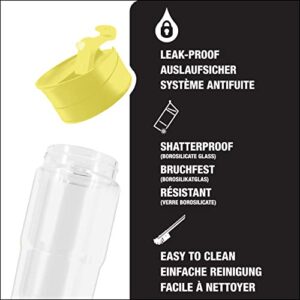 SIGG - Insulated Coffee Cup - Travel Mug Nova Ultra Lemon - Dishwasher Safe - BPA Free - Broscilate Glass - Flip Top - Yellow - 13 Oz