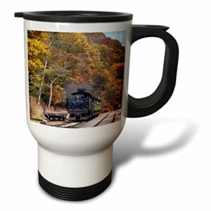 3dRose West Virginia, Cass Scenic Railroad, Steam Train, Stainless Steel Travel Mug, 14-Oz