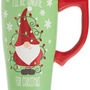 Spoontiques Travel-Mug Coffee Cup, 18 Oz, Christmas Gnome (12570)