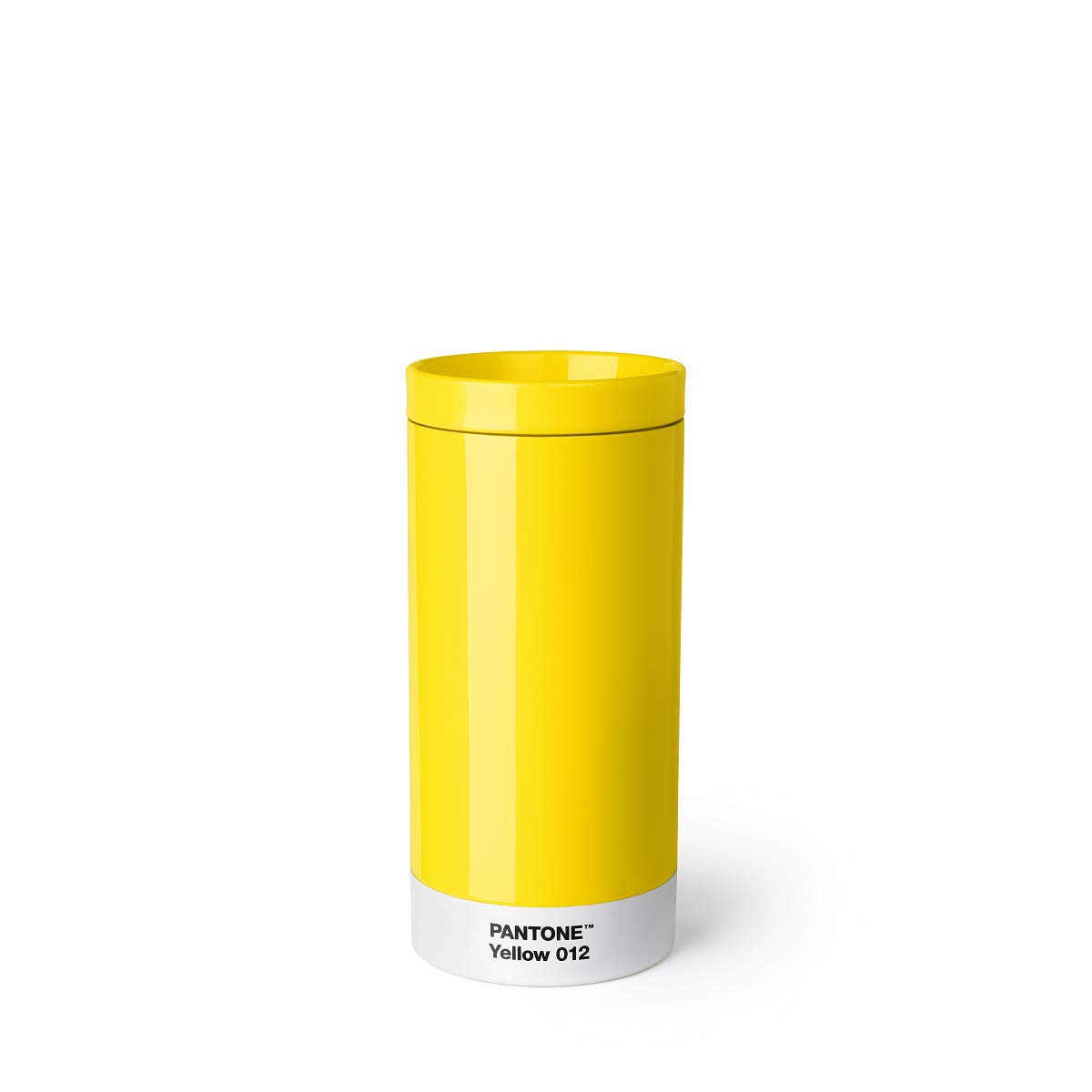 Pantone Travel Mug, Stainless Steel, ABS, Yellow 012, 7.5 x 7.5 x 16.4 cm