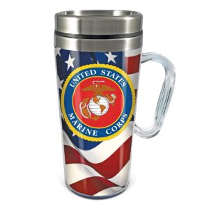 collections etc military branch stainless steel insulated travel mug