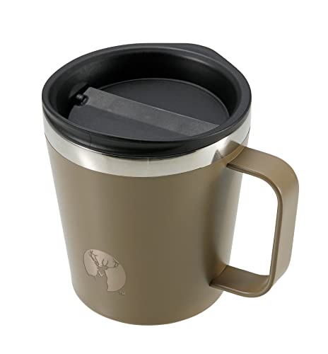 Captain Stag UE-3569 Noodle In Mug, Double Stainless Steel, Vacuum Insulated, Heat and Cold Retention, 15.2 fl oz (450 ml), Khaki