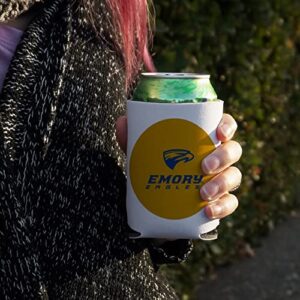 Emory University Secondary Logo Can Cooler - Drink Sleeve Hugger Collapsible Insulator - Beverage Insulated Holder