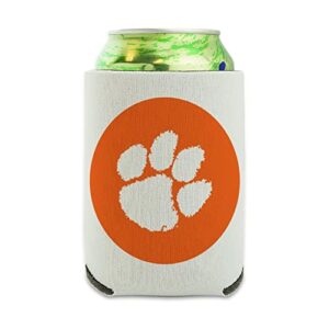 clemson university primary logo can cooler - drink sleeve hugger collapsible insulator - beverage insulated holder