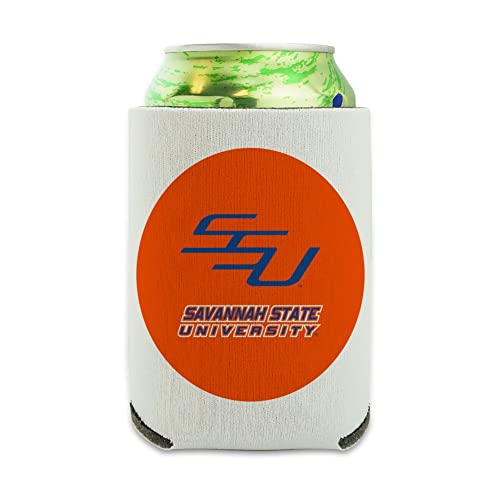 Savannah State University Secondary Logo Can Cooler - Drink Sleeve Hugger Collapsible Insulator - Beverage Insulated Holder