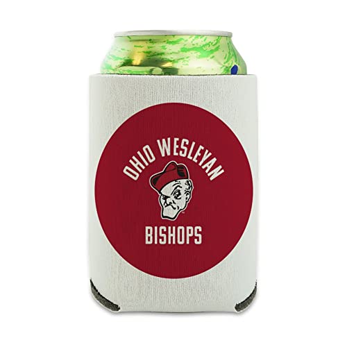 Ohio Wesleyan University Battling Bishops Logo Can Cooler - Drink Sleeve Hugger Collapsible Insulator - Beverage Insulated Holder