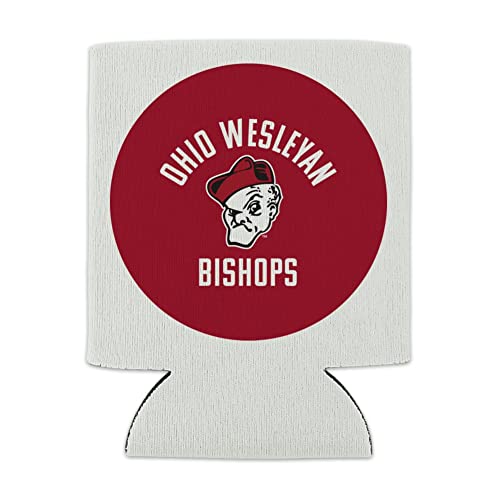 Ohio Wesleyan University Battling Bishops Logo Can Cooler - Drink Sleeve Hugger Collapsible Insulator - Beverage Insulated Holder