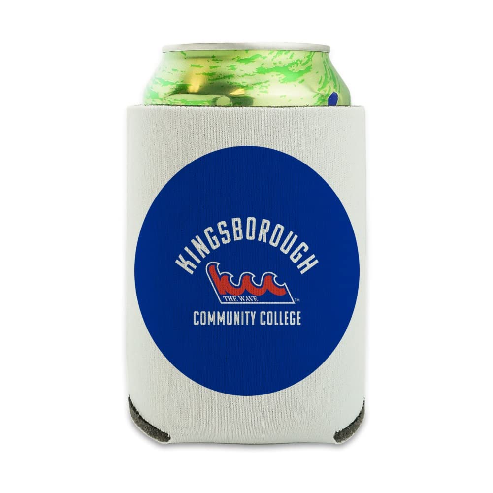 Kingsborough Community College the Wave Logo Can Cooler - Drink Sleeve Hugger Collapsible Insulator - Beverage Insulated Holder