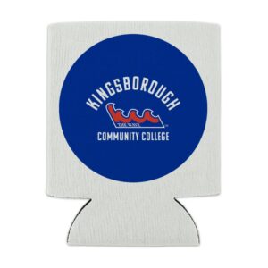 Kingsborough Community College the Wave Logo Can Cooler - Drink Sleeve Hugger Collapsible Insulator - Beverage Insulated Holder