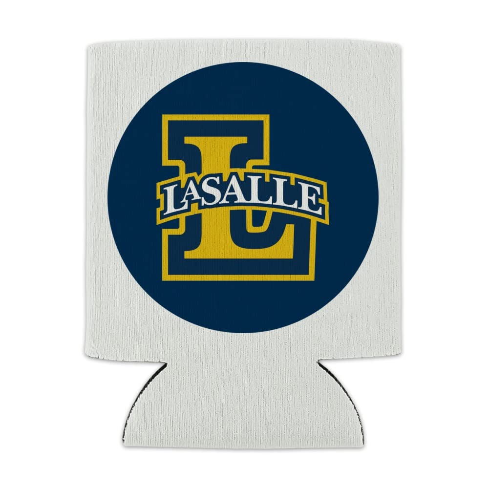 La Salle University Primary Logo Can Cooler - Drink Sleeve Hugger Collapsible Insulator - Beverage Insulated Holder