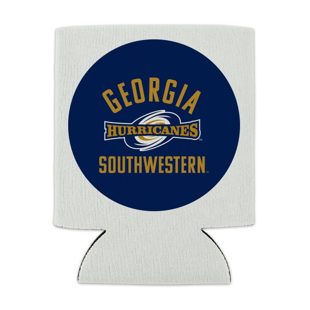 Georgia Southwestern State University Hurricanes Logo Can Cooler - Drink Sleeve Hugger Collapsible Insulator - Beverage Insulated Holder