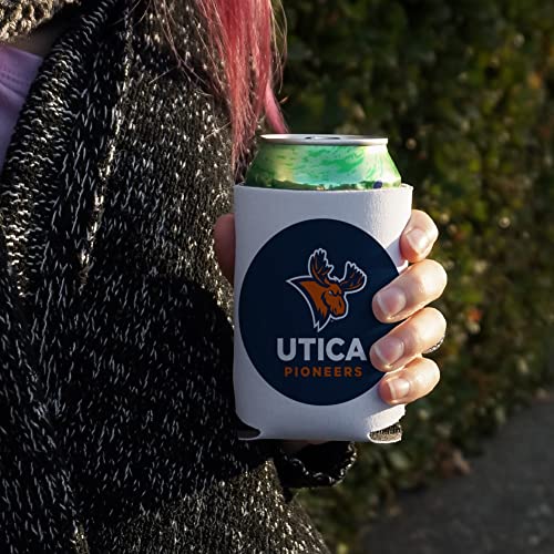 Utica University Primary Logo Can Cooler - Drink Sleeve Hugger Collapsible Insulator - Beverage Insulated Holder