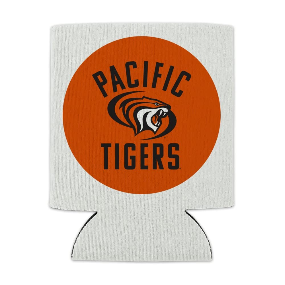 University of the Pacific Tigers Logo Can Cooler - Drink Sleeve Hugger Collapsible Insulator - Beverage Insulated Holder