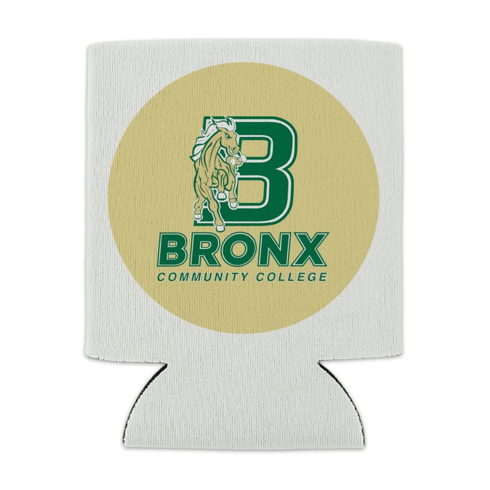 Bronx Community College Primary Logo Can Cooler - Drink Sleeve Hugger Collapsible Insulator - Beverage Insulated Holder