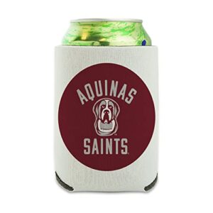 aquinas college saints logo can cooler - drink sleeve hugger collapsible insulator - beverage insulated holder