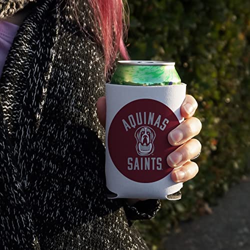 Aquinas College Saints Logo Can Cooler - Drink Sleeve Hugger Collapsible Insulator - Beverage Insulated Holder