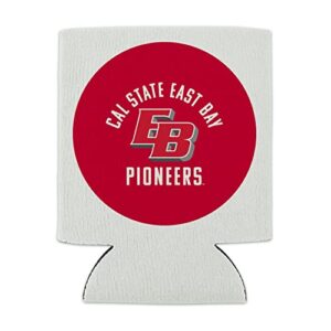 California State University, East Bay Pioneers Logo Can Cooler - Drink Sleeve Hugger Collapsible Insulator - Beverage Insulated Holder