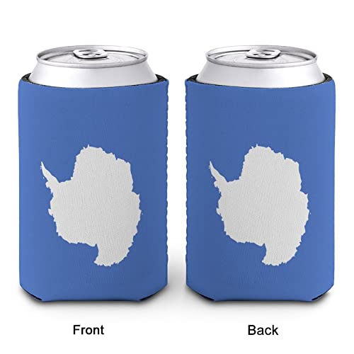 2 PCS Antarctica Flag Can Cooler Party Gift Beer Drink Coolers Coolies