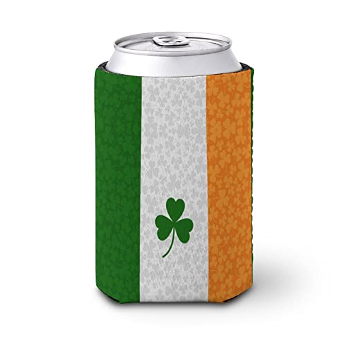 2 PCS Irish Flag with Shamrock Pattern Can Cooler Party Gift Beer Drink Coolers Coolies