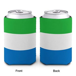 2 PCS Sierra Leone Flag Can Cooler Party Gift Beer Drink Coolers Coolies