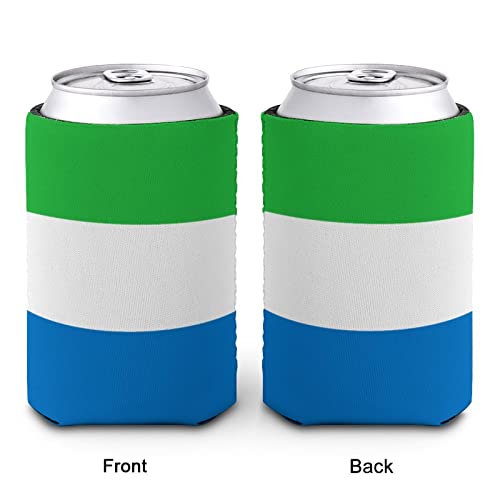 2 PCS Sierra Leone Flag Can Cooler Party Gift Beer Drink Coolers Coolies