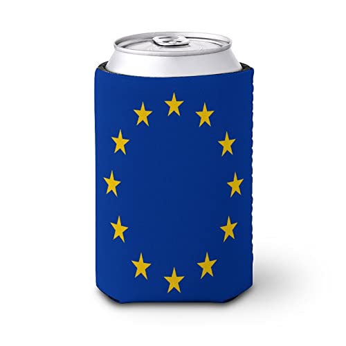 2 PCS European Union Flag Can Cooler Party Gift Beer Drink Coolers Coolies