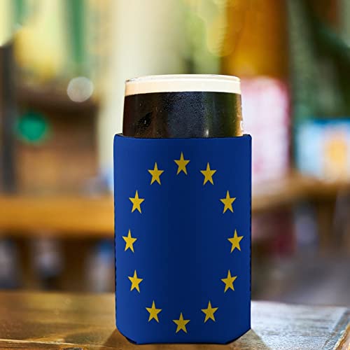 2 PCS European Union Flag Can Cooler Party Gift Beer Drink Coolers Coolies