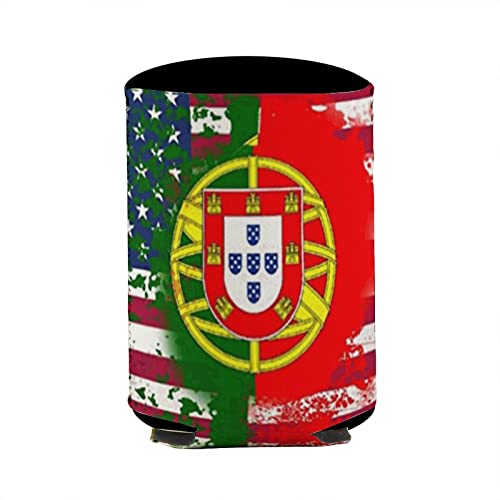 2 PCS Portuguese Us Half Portugal America Flag Can Cooler Party Gift Beer Drink Coolers Coolies