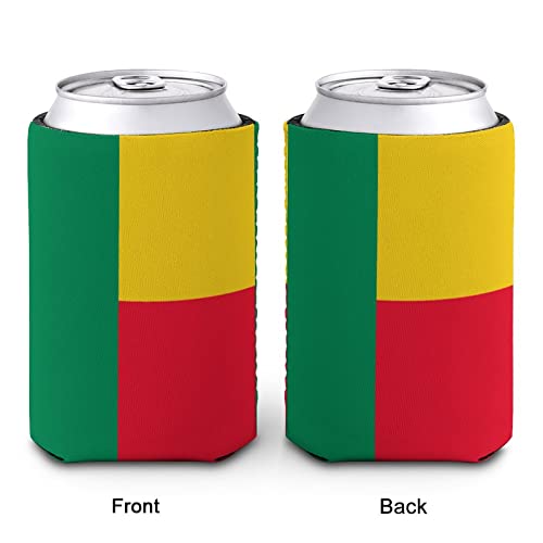 2 PCS Benin Flag Can Cooler Party Gift Beer Drink Coolers Coolies