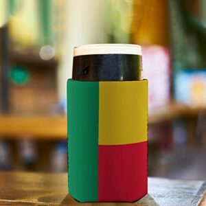 2 PCS Benin Flag Can Cooler Party Gift Beer Drink Coolers Coolies