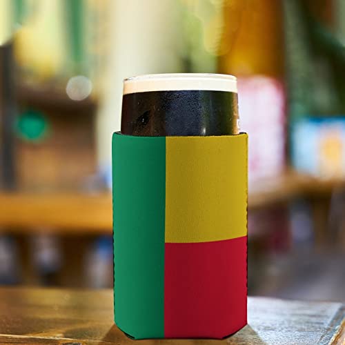 2 PCS Benin Flag Can Cooler Party Gift Beer Drink Coolers Coolies