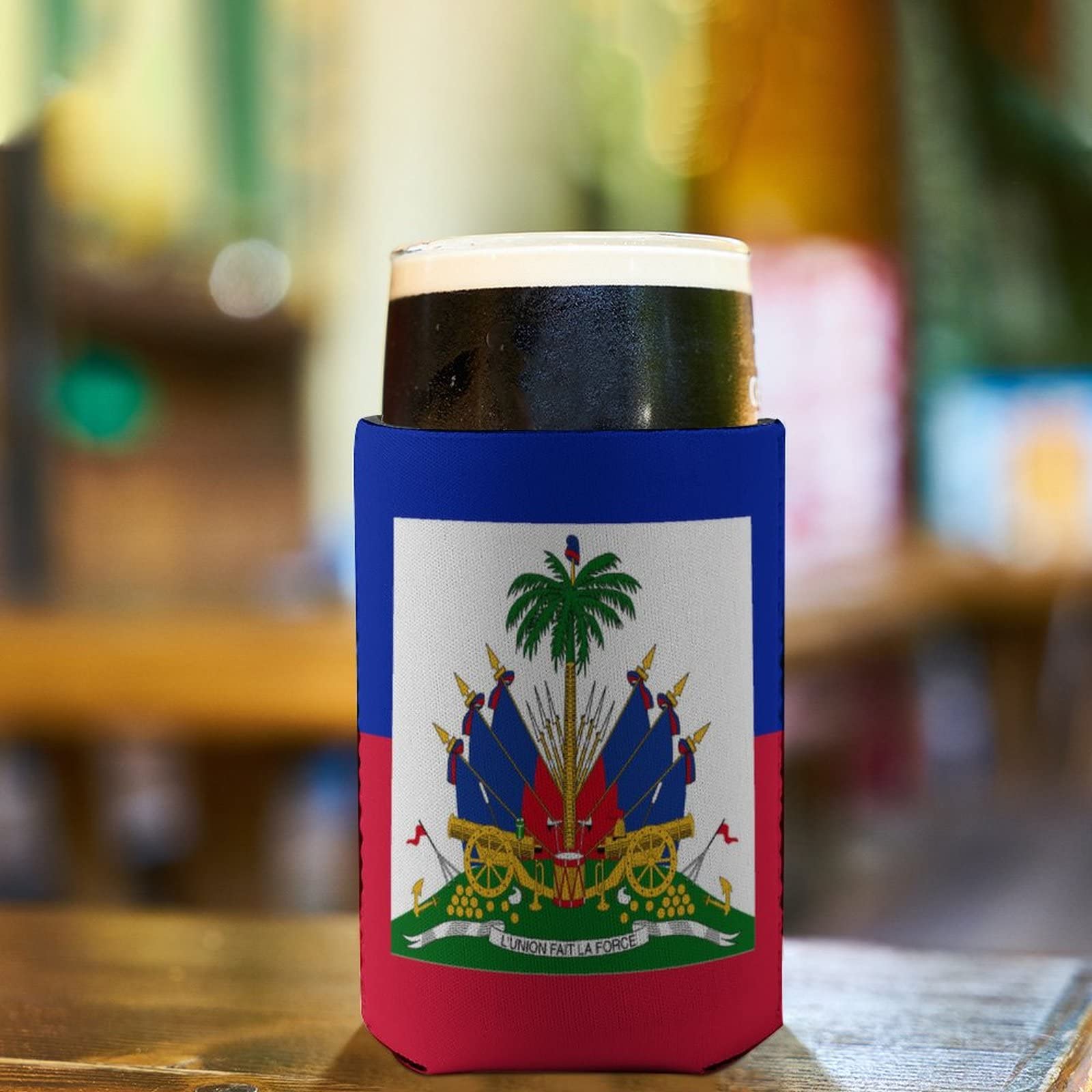 2 PCS Haiti Flag Cup Can Cooler Party Gift Beer Drink Coolers Coolies