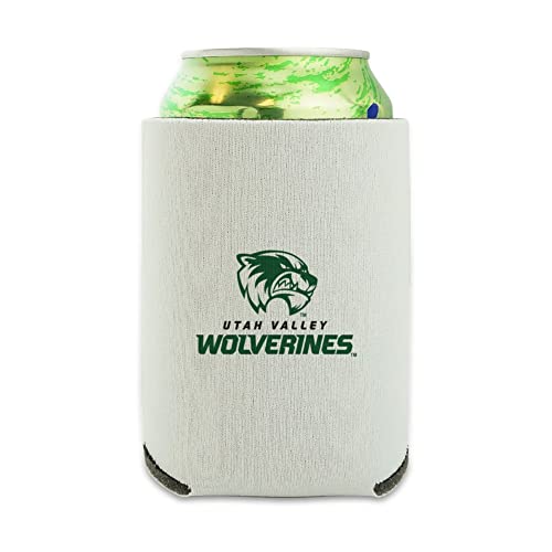 Utah Valley University Secondary Logo Can Cooler - Drink Sleeve Hugger Collapsible Insulator - Beverage Insulated Holder