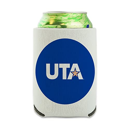 Texas at Arlington Primary Logo Can Cooler - Drink Sleeve Hugger Collapsible Insulator - Beverage Insulated Holder