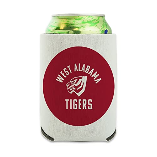 University of West Alabama Tigers Logo Can Cooler - Drink Sleeve Hugger Collapsible Insulator - Beverage Insulated Holder